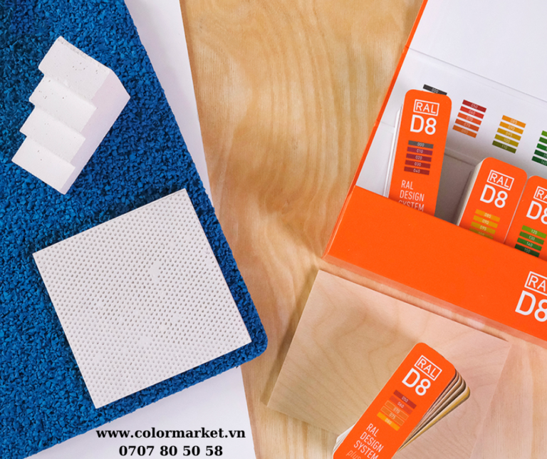 Bộ bảng màu RAL D8 - Gồm 8 Thanh màu quạt xòe - Chứa 1.825 màu của hệ ...
